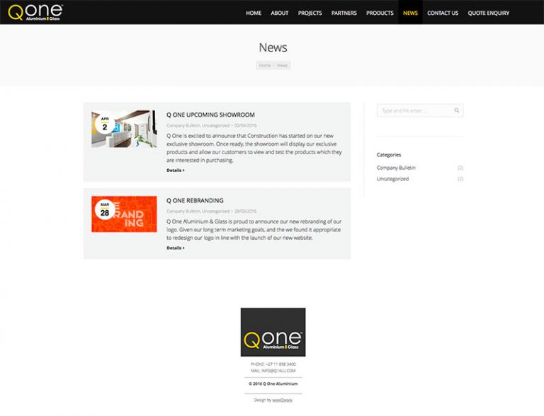 Q1 Aluminium Website | wwwOwww